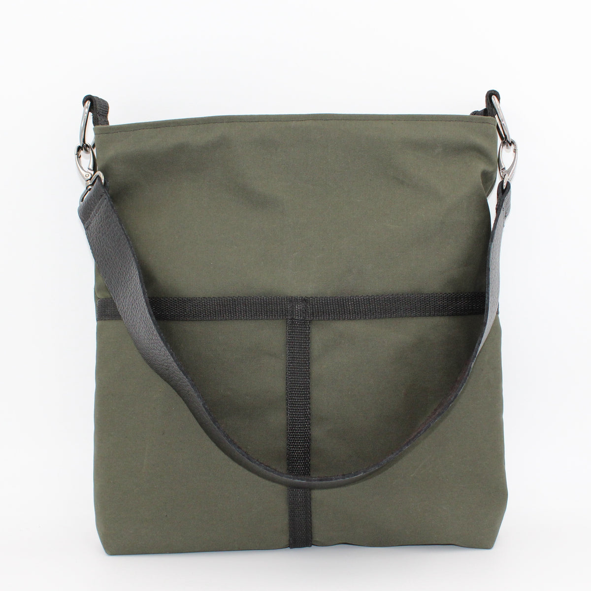 Chive Green Waxed Cotton Shoulder Bag – nushi